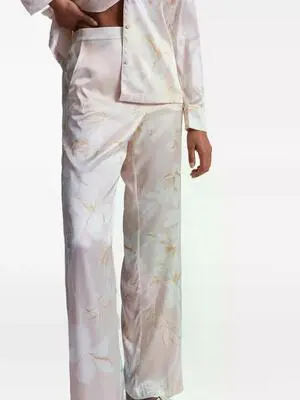 AUBADE Silk Night Floral-print Pajama Trousers