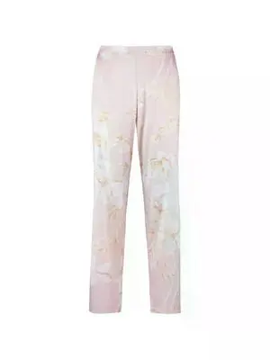 AUBADE Silk Night Floral-print Pajama Trousers - Neutrals