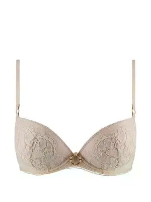AUBADE Illusion Fauve Lace-embroidered Bra - Neutrals