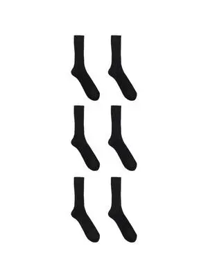 AMI Paris De Coeur Ribbed-knit Socks - Black