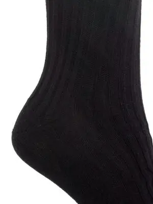 AMI Paris De Coeur Ribbed-knit Socks