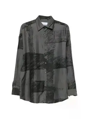 COSTUMEIN Valentino Abstract-print Long-sleeve Shirt - Grey