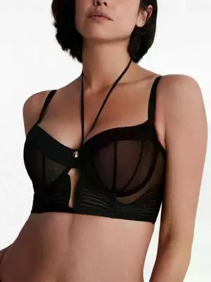 AUBADE Sumptuos Waves Sheer-panelled Underwired Bra