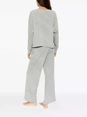 Polo Ralph Lauren Logo-embroidered Two-piece Pajamas Set - Grey