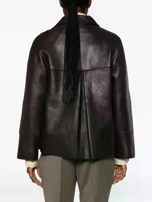 THE JACKIE LEATHERS Button-up Leather Jacket