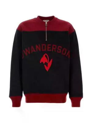 JW Anderson Colour-block Half-zip Sweater