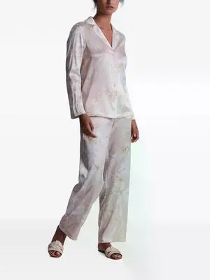 AUBADE Silk Night Floral-print Pajama Top