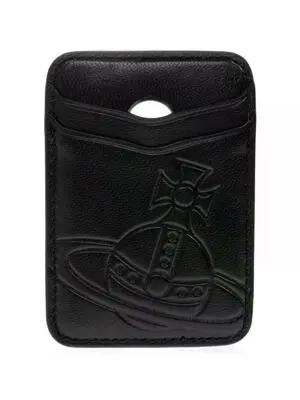 VIVIENNE WESTWOOD Orb-embossed Magsafe Card Holder - Black