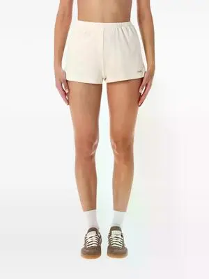 Sporty & Rich Ribbed-knit Logo-patch Shorts