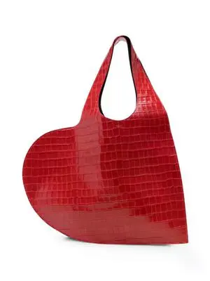 Coperni Heart Croc-effect Shoulder Bag