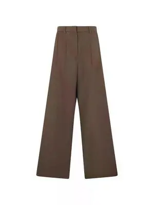 NINE:INTHE:MORNING Zin Pleated Wide-leg Trousers - Brown