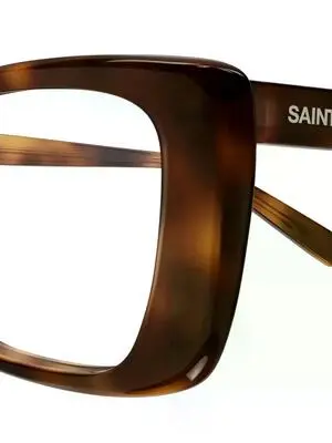 Saint Laurent Sl 943 Tortoiseshell-effect Glasses - Brown