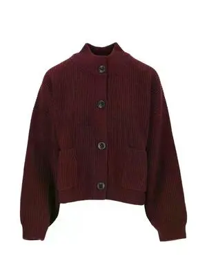 KUJTEN Milan Ribbed-knit Cashmere Cardigan - Red