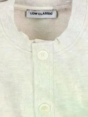 LOW CLASSIC Button-up Crew-neck Sweater