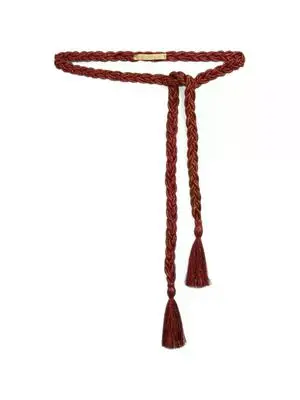 Momoni Chiuha Braided Tassel-detail Belt - Red