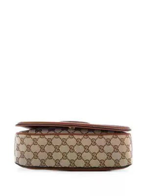 Gucci Blondie Nm Top Handle Bag Gg Coated Canvas With Leather Medium Shoulder Bag