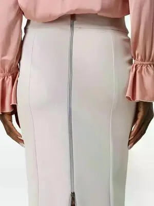 HANITA Exposed-zip Pencil Skirt - Neutrals