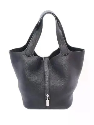 Hermès 2017 Clemence Picotin Lock 22 Handbag - Black