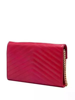Saint Laurent 2015 Grain De Poudre Cassandre Envelope Chain Wallet Crossbody Bag