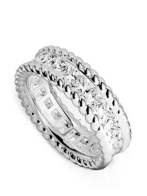 APM MONACO Cordage Crystal-embellished Ring - Silver