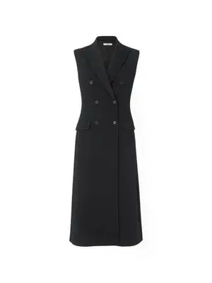 Fendi Double-breasted Sleeveless Midi Dress
