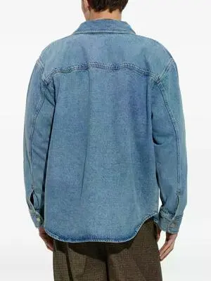 AMI Paris Cotton Overshirt With De Coeur