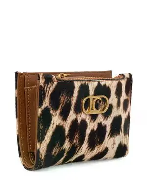 Lola Casademunt Leopard-print Logo-plaque Wallet - Neutrals