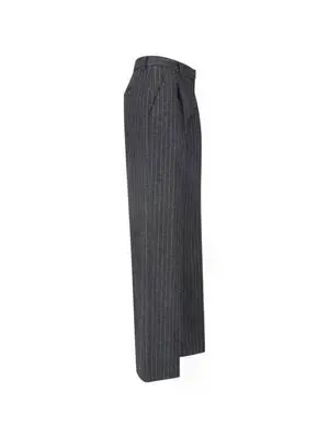 LARDINI Pinstripe-print Pleated Trousers
