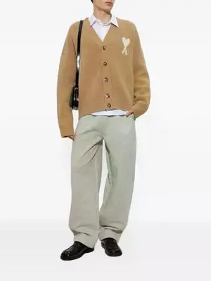 AMI Paris Cotton Track Pants With Heritage Label