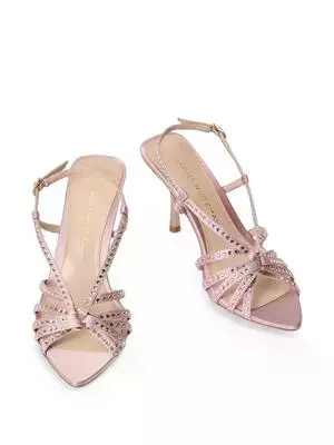 STUART WEITZMAN Carlyle Crystal-embellished Sandals - Pink