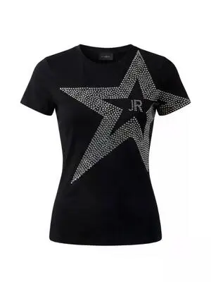 John Richmond Rhinestone-embellished Short-sleeve T-shirt - Black