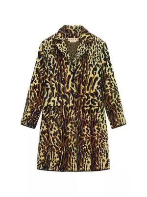 Marni Yellow Animalier Wool Chenille Coat - Neutrals