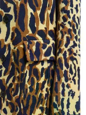 Marni Yellow Animalier Wool Chenille Coat