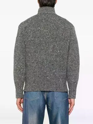 Auralee Zip-neck Knit Sweater