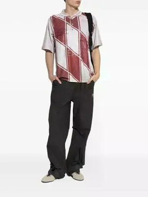 UMBRO Diamond-print Studded Polo Shirt
