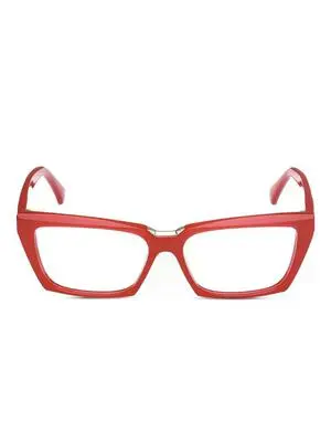 Max Mara Rectangle-frame Glasses - Red