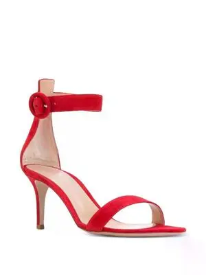GIANVITO ROSSI Portofino Suede Sandals - Red
