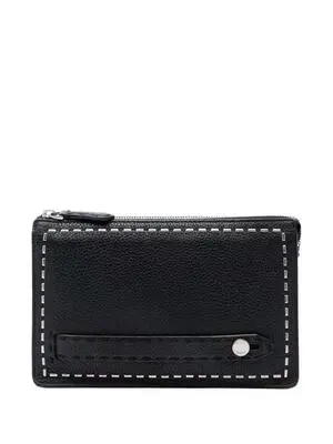 Fendi 2010-2026 Leather Selleria Clutch Bag - Black