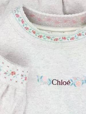 Chloé Floral-embroidered Logo Sweatshirt
