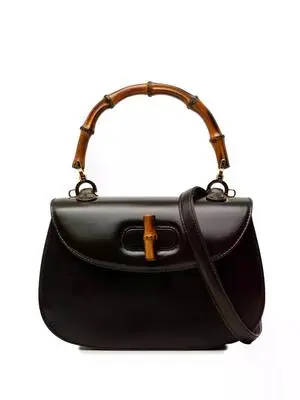 Gucci 20th Century Small Calfskin Bamboo Night Satchel - Brown