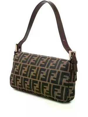 Fendi 2000-2010 Zucca Canvas Baguette Shoulder Bag