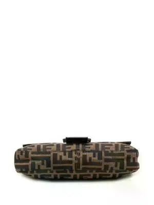 Fendi 2000-2010 Zucca Canvas Baguette Shoulder Bag