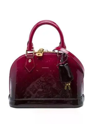 LOUIS VUITTON 2017 Monogram Vernis Ombre Alma Bb Satchel - Red