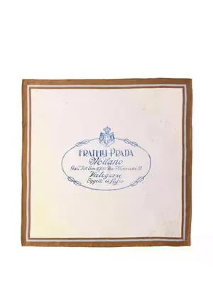 Prada Printed Silk Twill Scarf 55 - Neutrals