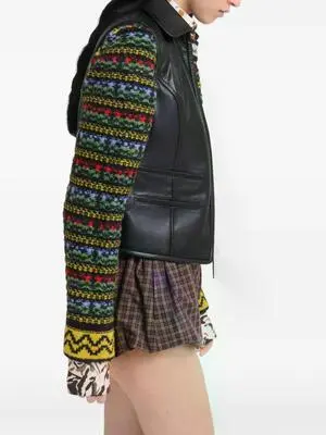 Marni Leather Zip-through Vest - Black