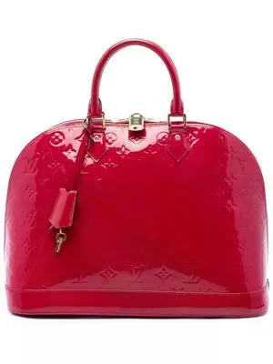 LOUIS VUITTON 2013 Monogram Vernis Alma Gm Handbag - Red
