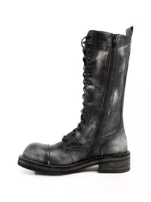 ANN DEMEULEMEESTER Brushed Leather Boots