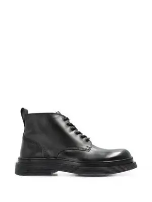 AMI Paris Lace-up Leather Combat Boots