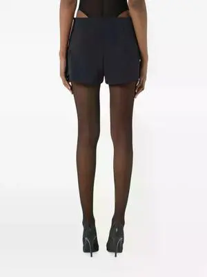 Blumarine Intarsia-embroidered Cady Shorts