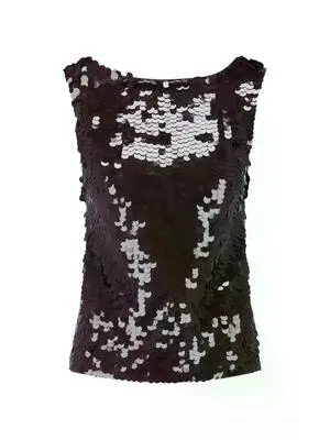 P.a.r.o.s.h Sequin-embellished Sleeveless Top